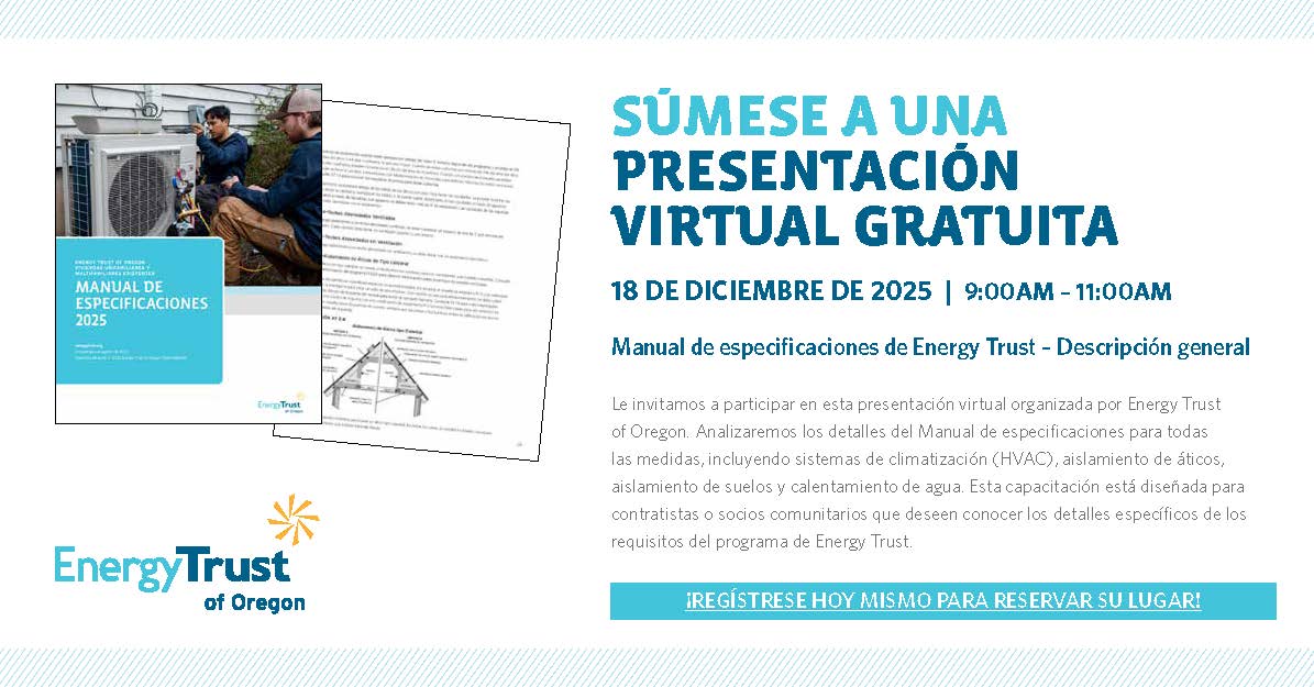 ETO_Specifications Manual Training_FLY_11_2025_ES | Energy Trust InsiderEnergy Trust Insider